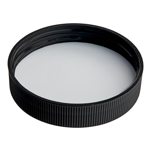 53/400 Black Polypropylene Cap with Foam Liner - 1300/Case