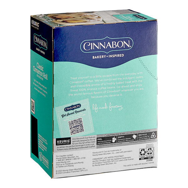 Cinnabon Classic Cinnamon Roll Coffee Single Serve Keurig® K-Cup® Pods ...