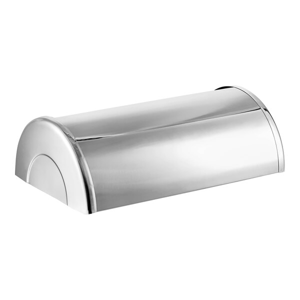 Choice Deluxe 8 Qt. Rectangular Roll Top Gold Trim Chafer Cover
