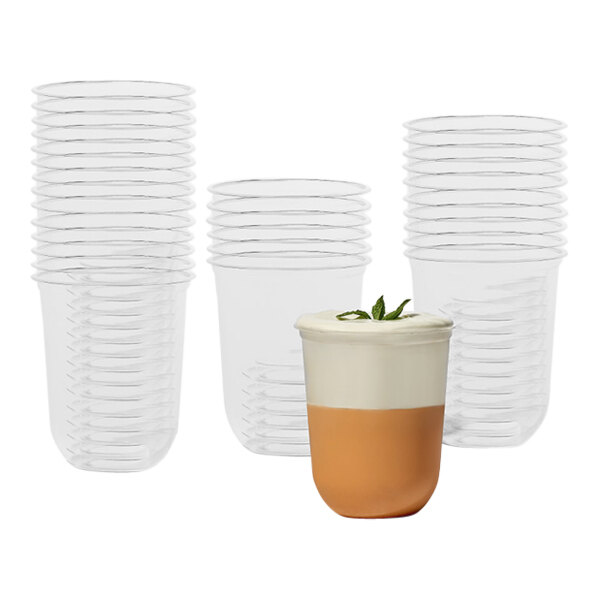 Tossware Natural 16 oz. Plant-Based PLA Plastic Rounded Bottom Arc Cold Cup - 1000/Case