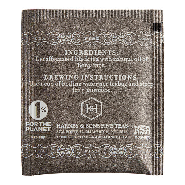 Harney & Sons Decaf Earl Grey Tea Bags - 50/Box