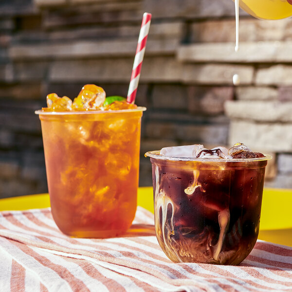 Tossware Natural 12 oz. Plant-Based PLA Plastic Rounded Bottom Arc Cold ...