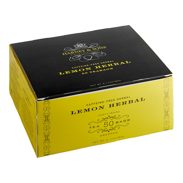 Harney & Sons Lemon Herbal Tea Bags - 50/Box