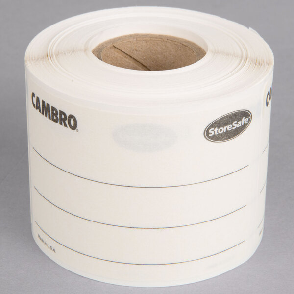 Cambro 23SLINB250 250 Count StoreSafe 3" x 2" Blank Dissolvable Product ...