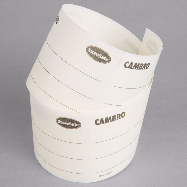 Cambro 23SLINB250 250 Count StoreSafe 3" x 2" Blank Dissolvable Product ...