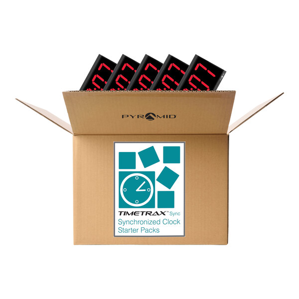 Pyramid Time Systems TimeTrax Sync RF Wireless Digital Clock Starter ...