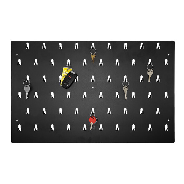 Pyramid Time Systems 25" x 15 5/8" Key Rack with 57 Hooks 43188