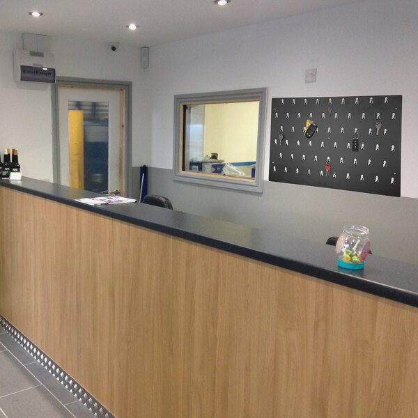 Pyramid Time Systems 25" x 15 5/8" Key Rack with 57 Hooks 43188