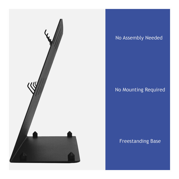 Pyramid Time Systems 12" x 6 1/2" Key Rack with 9 Hooks 43189