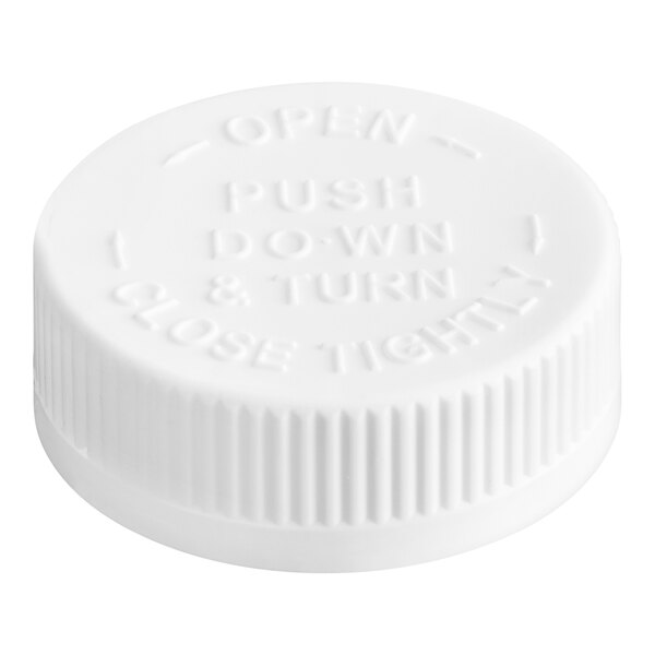 45/400 White Child Resistant Cap with Heat Induction Liner and ...