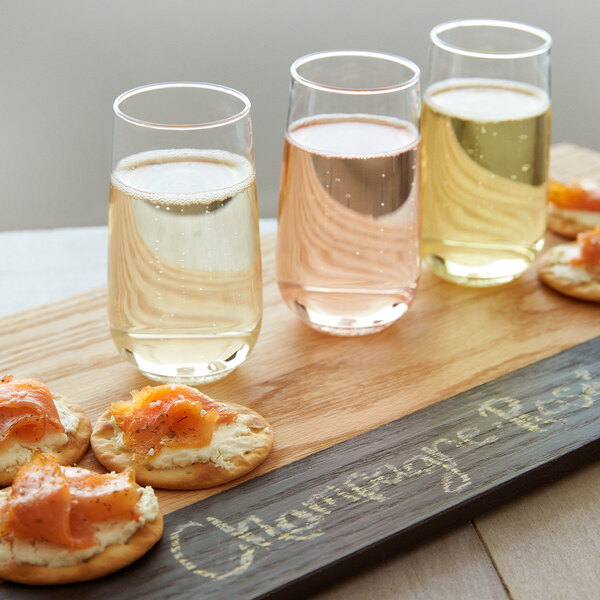 Tossware POP 6 oz. Plastic Champagne Flute Jr. Glass - 48/Case