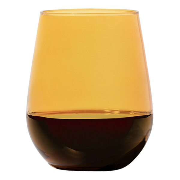 Tossware Reserve Go-To 16 oz. Amber Tritan™ Plastic Stemless Wine Glass ...