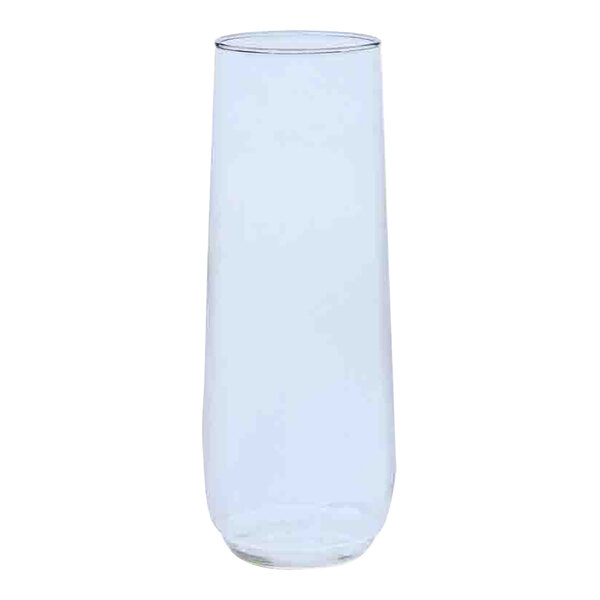 Tossware POP 9 oz. Plastic Royal Blue Flute Glass - 252/Case