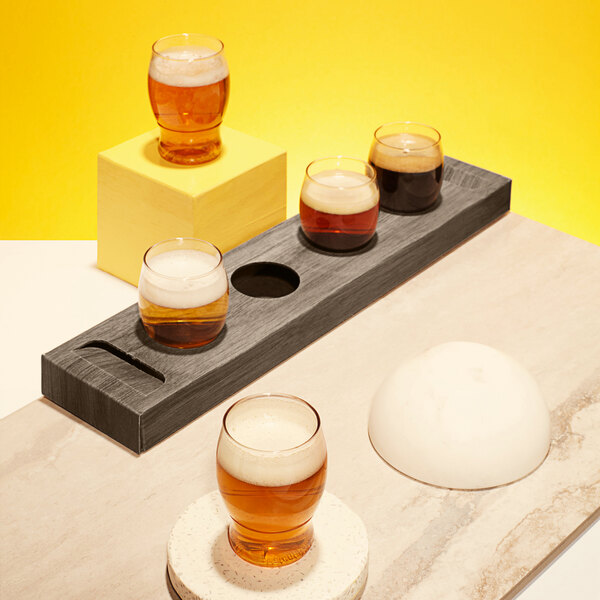 Tossware Cardboard Flight Tray for 4 oz. POP Taster Glass - 63/Case