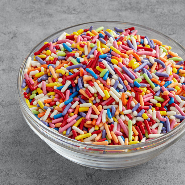 Supernatural Rainbow Softies All-Natural Sprinkles 1 lb. - 6/Case