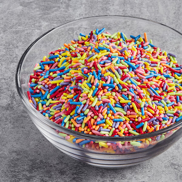 Supernatural Rainbow Softies All-Natural Sprinkles 1 lb. - 6/Case