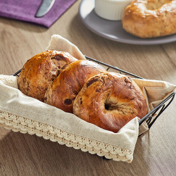 Just Bagels Authentic New York Cinnamon Raisin Bagel 4 oz. - 48/Case