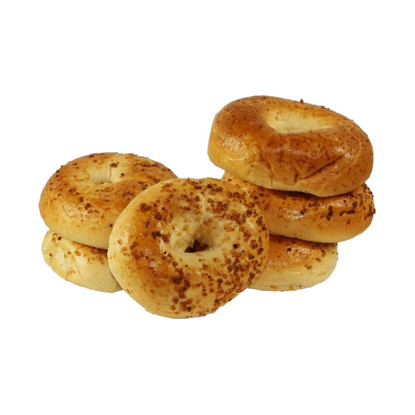 Just Bagels Authentic New York Garlic Bagel 4 oz. - 48/Case