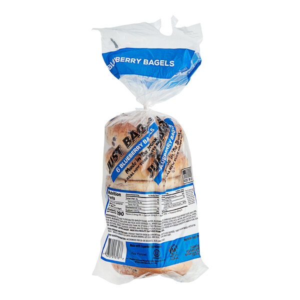Just Bagels Authentic New York Blueberry Bagel 4 oz. - 48/Case