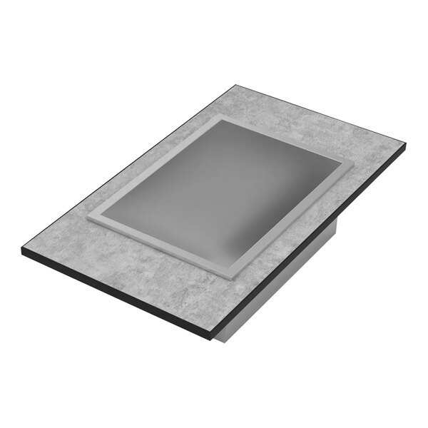 Bon Chef NX-14-IS-B-C Nexus Quarter Size Black / Concrete Ice Station ...