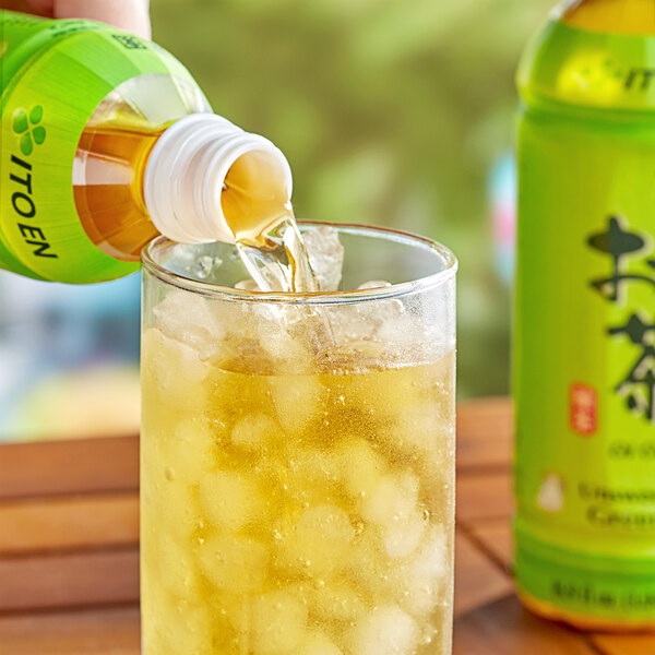 Ito En Oi Ocha Green Iced Tea 16.9 fl. oz. - 12/Case