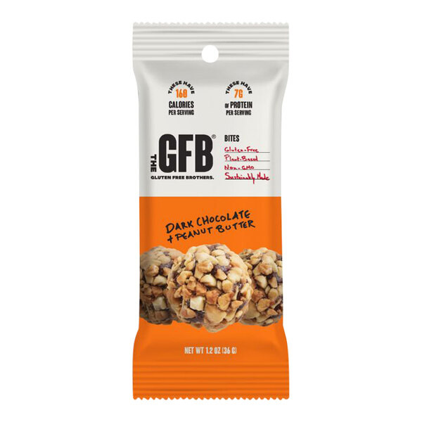 The GFB Dark Chocolate Peanut Butter Bites 1.2 oz. - 10/Pack