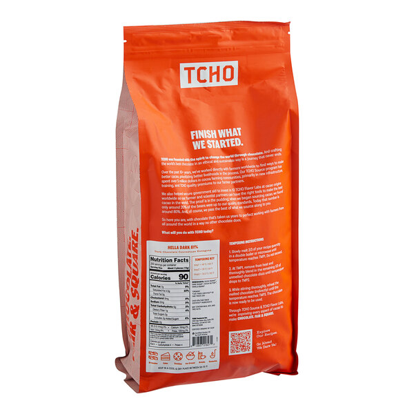 TCHO Hella Dark 81% Dark Chocolate Hexagons 6.6 lb. - 3/Case