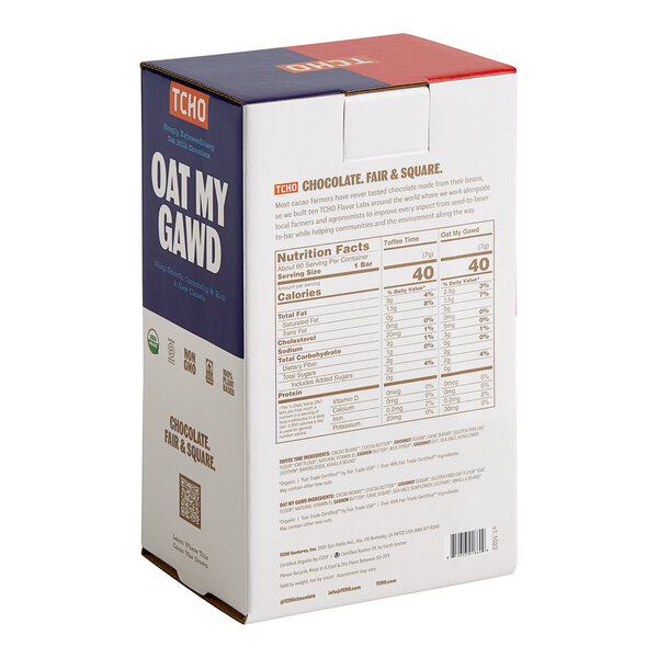 TCHO Oatally Awesome Assorted Oat Milk Chocolate Squares - 60/Box