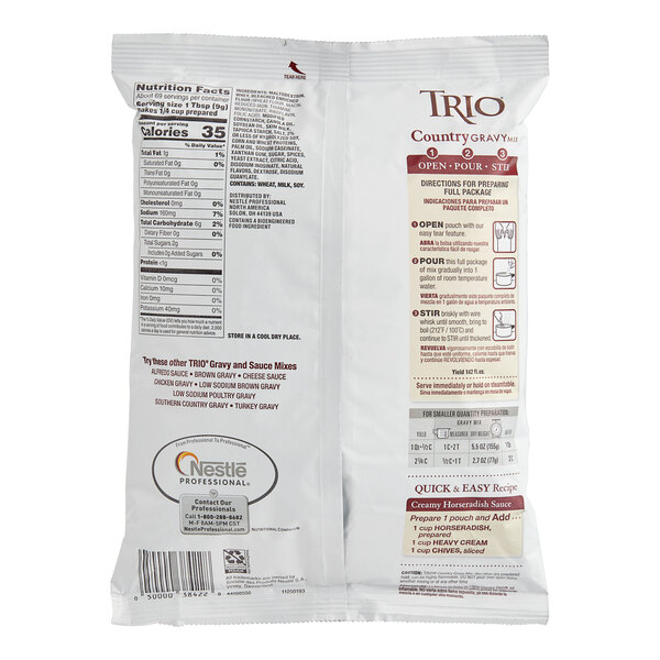Trio Country Gravy 22 oz. - 8/Case