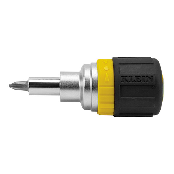 Klein Tools 6-in-1 Multi-Bit Ratcheting Stubby Screwdriver 32593