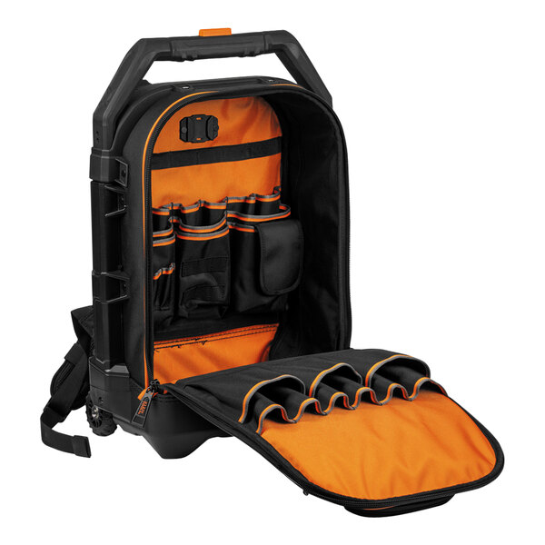 Klein Tools Tradesmen Pro Rolling Tool Backpack with 28 Pockets 55604