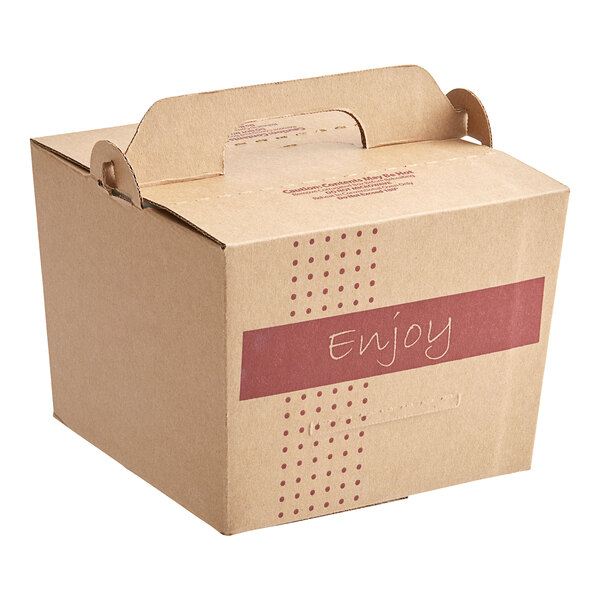 Sabert Soup-N-Serve 128 oz. White Plastic Container and Kraft ...