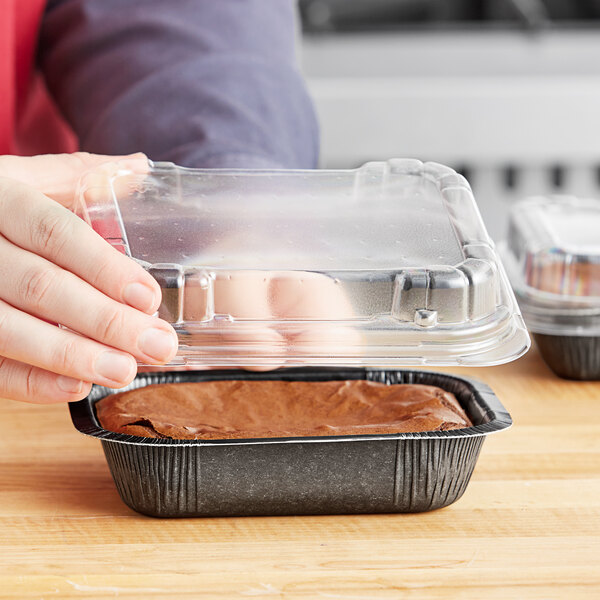 Solut Clear OPS Plastic Dome Lid for 6 1/2" x 5" Baking Pan - 300/Case