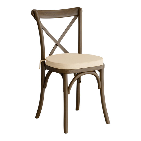 LT&S VINEYARD ESPRESSO OD CB CHAIR W/ 2" BEIGE LINEN CUSHION