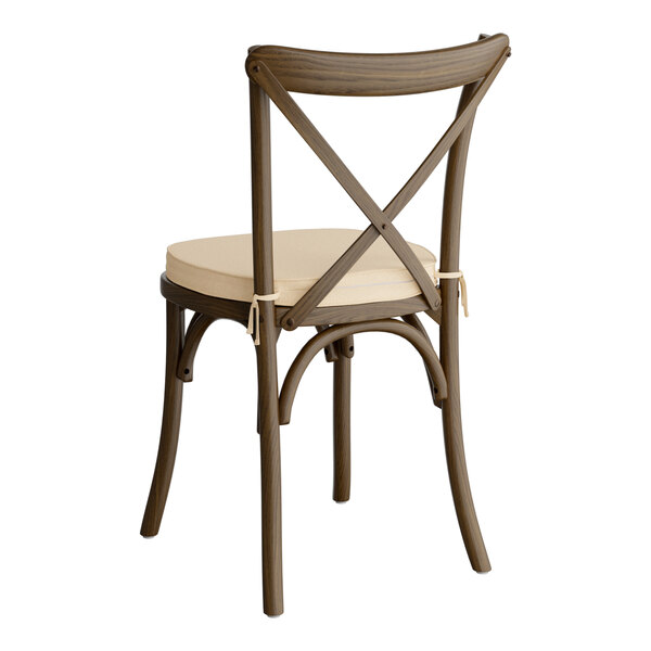 LT&S VINEYARD ESPRESSO OD CB CHAIR W/ 2" BEIGE LINEN CUSHION