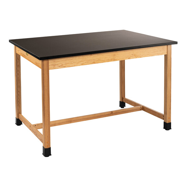 National Public Seating 42" x 60" x 36" Wood Science Lab Table with ...