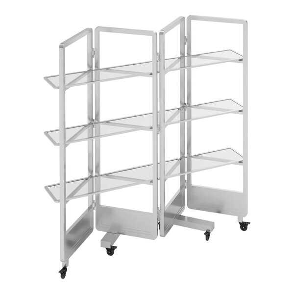 Bon Chef Nexus 63" x 19 3/4" x 71" 3-Shelf Back Bar Display with Silver ...