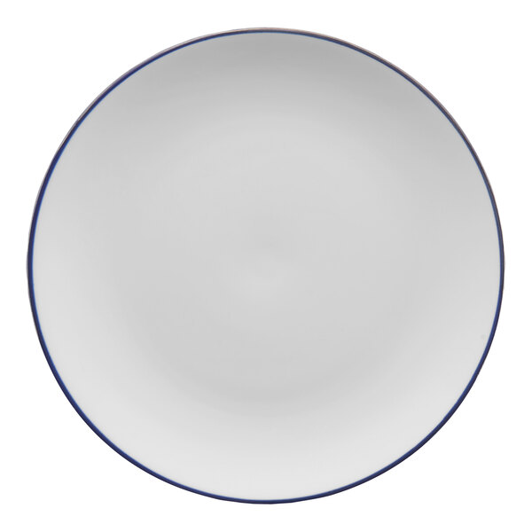 International Tableware Torino Bistro 10" Blue Band Porcelain Coupe ...