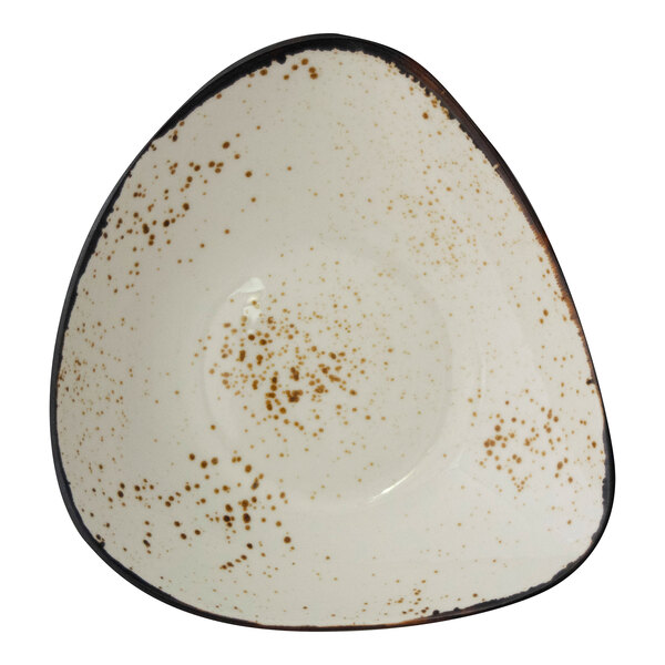 International Tableware Splash 12.5 oz. Creme Triangular Stoneware ...