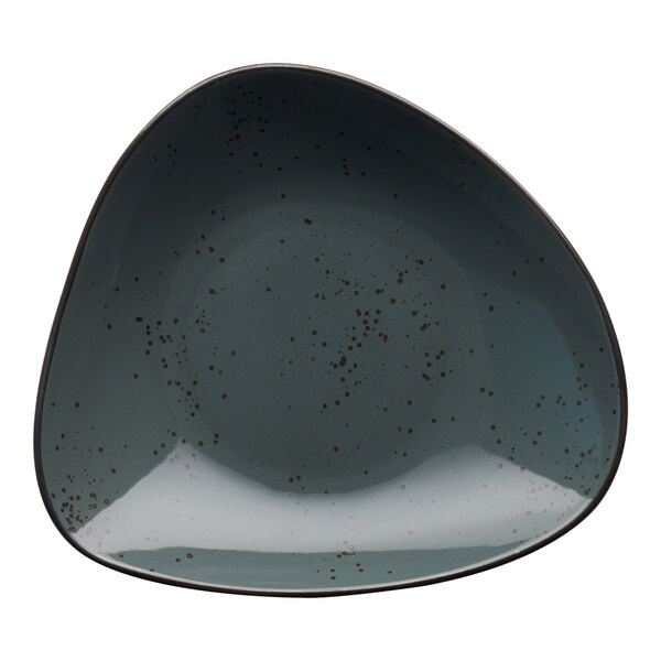 International Tableware Splash 20 oz. Lunar Blue Triangular Stoneware ...