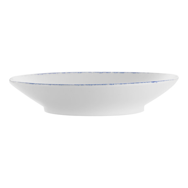International Tableware Provincial 22 oz. Sponged Blue Porcelain ...