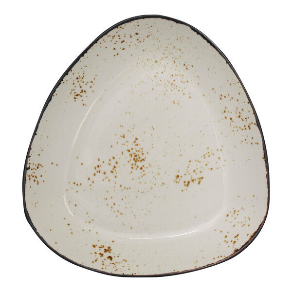 International Tableware Splash 32 oz. Creme Triangular Stoneware ...