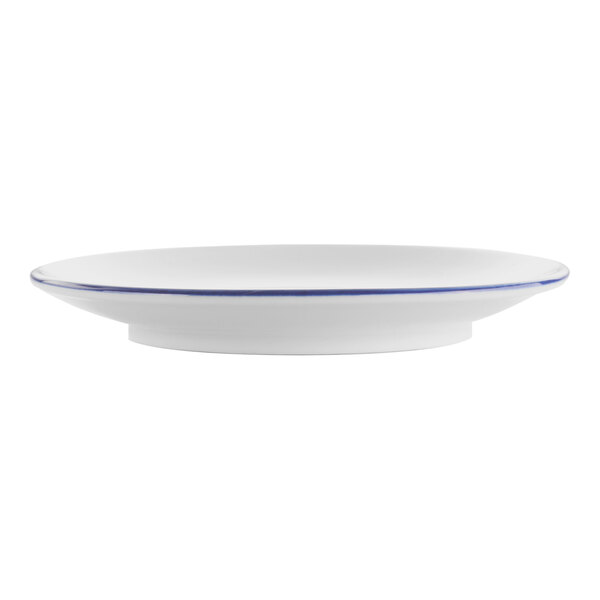 International Tableware Torino Bistro 5 1/2" Blue Band Porcelain Bread ...