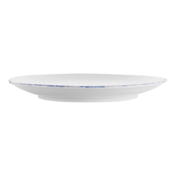 International Tableware Provincial 12" Sponged Blue Porcelain Coupe ...