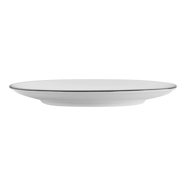 International Tableware Torino Bistro 10" Black Band Porcelain Coupe ...