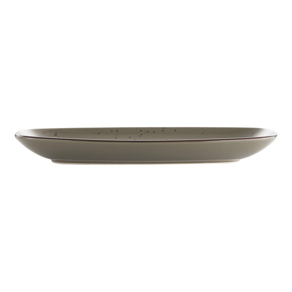 International Tableware Splash 13 3/4" x 7 3/8" Green Smoke Rectangular ...
