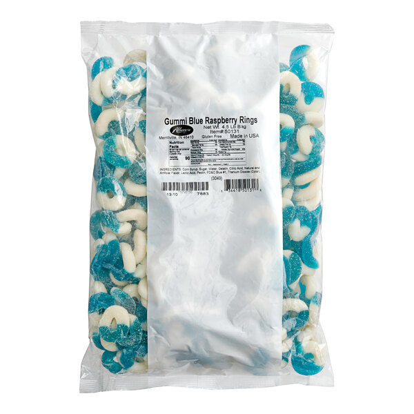 Albanese Blue Raspberry Gummi Rings 4.5 lb.