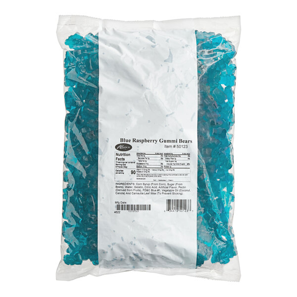 Albanese Blue Raspberry Gummi Bears 5 lb. - 4/Case