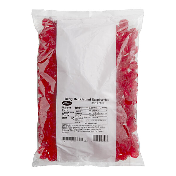 Albanese Berry Red Gummi Raspberries 5 lb.