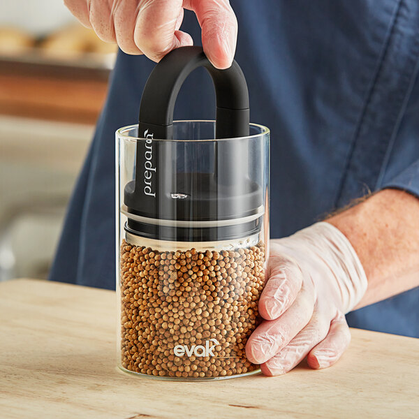 Prepara Evak Classic 0.75 Qt. Clear Glass Round Airtight Food Storage ...